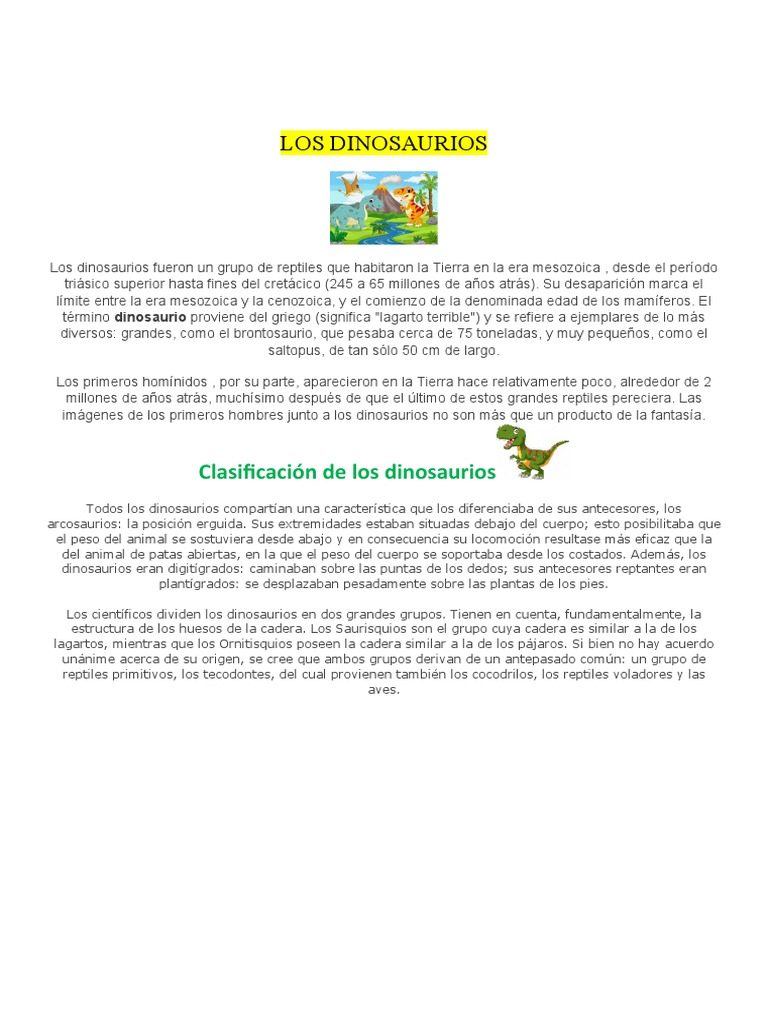 Los Dinosaurios | PDF