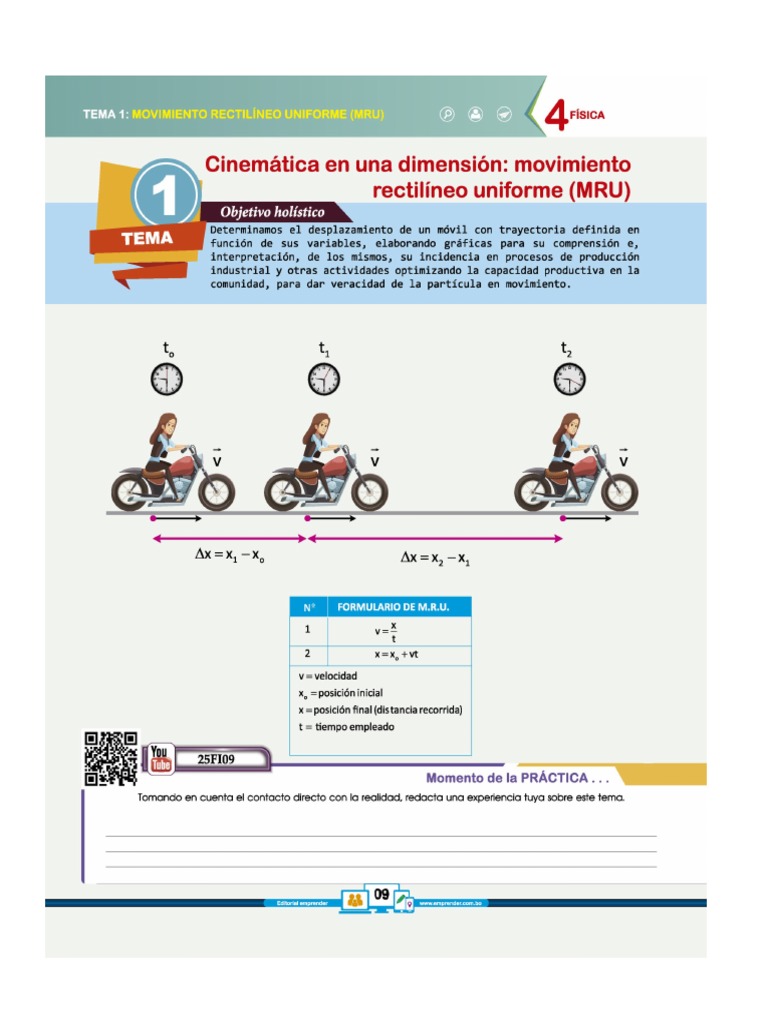4° FÍSICA CINEMATICA | PDF