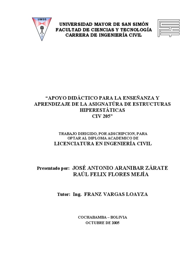 Estructuras Hiperestaticas | PDF