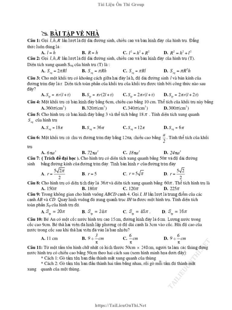 BTVN - Hình TR | PDF