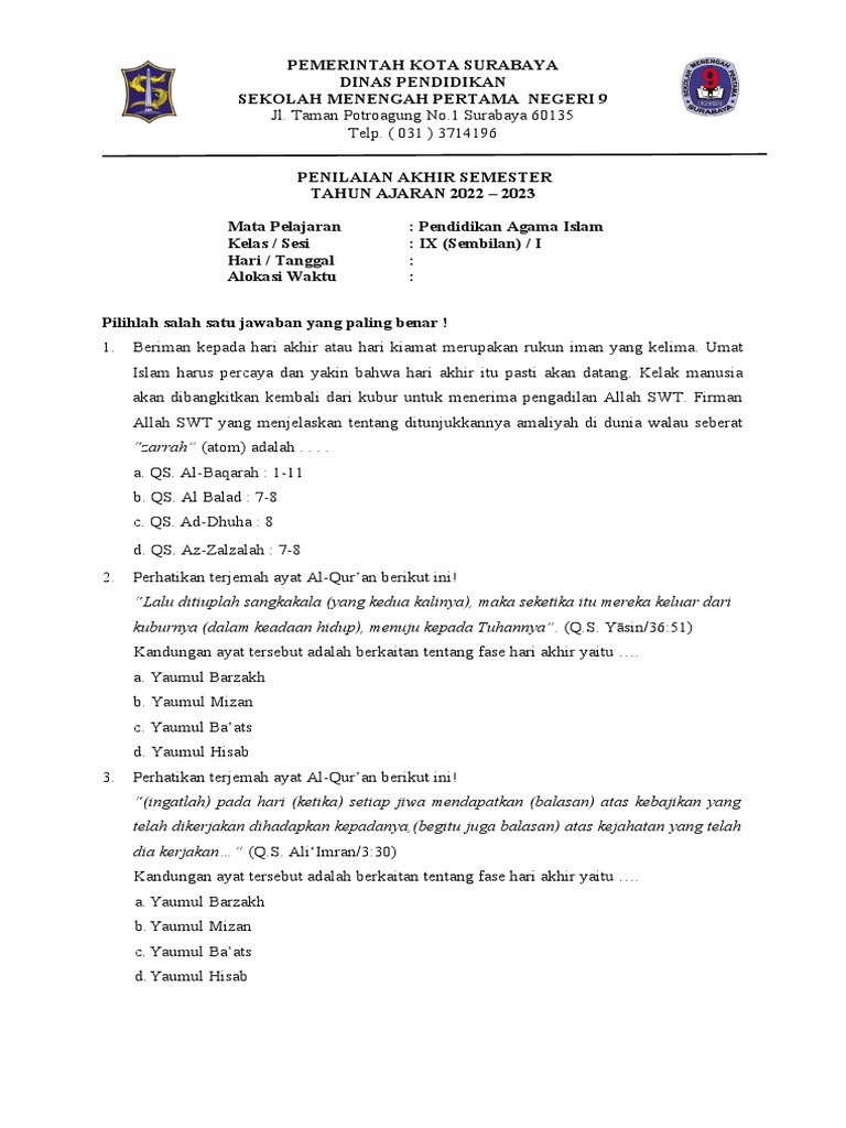 Master Soal Paper Kelas Viii Dan Ix | PDF