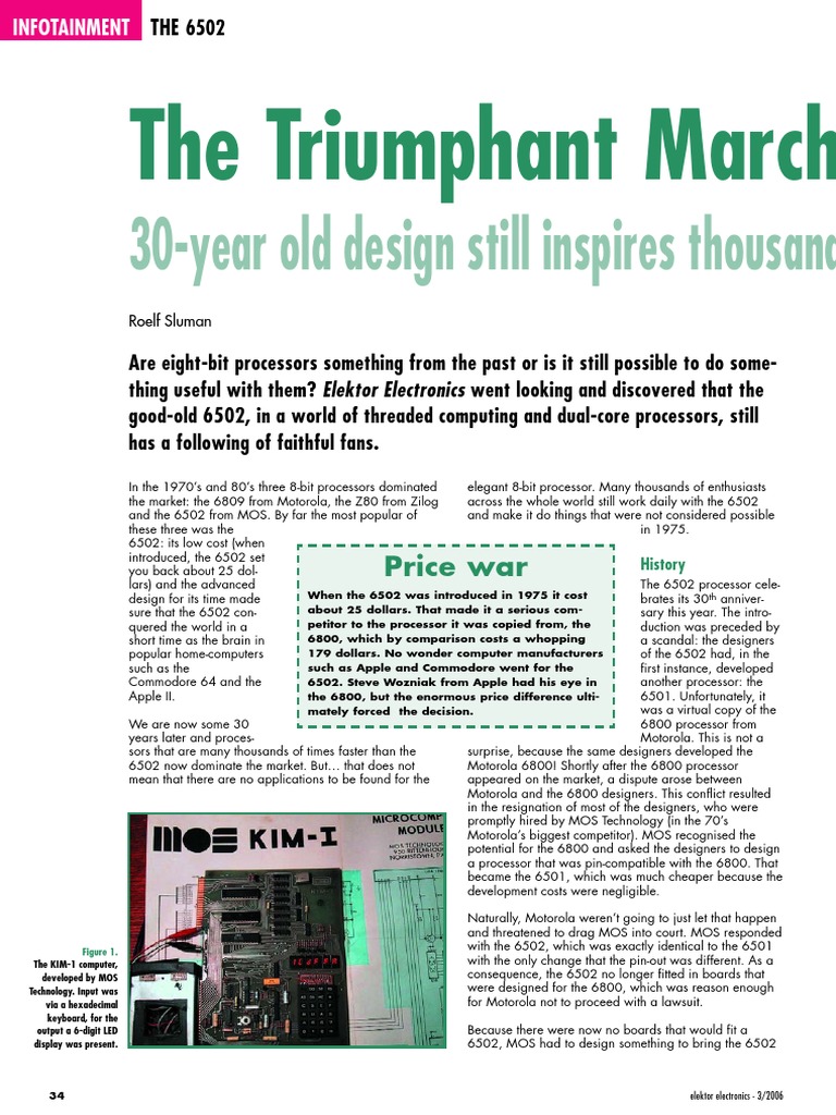 The Enduring Legacy of the 6502 Processor | PDF | Field Programmable ...