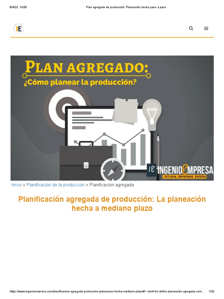 3 Plan Agregado de Producción - Planeación Hecha Paso A Paso | PDF | Planificación | Inventario