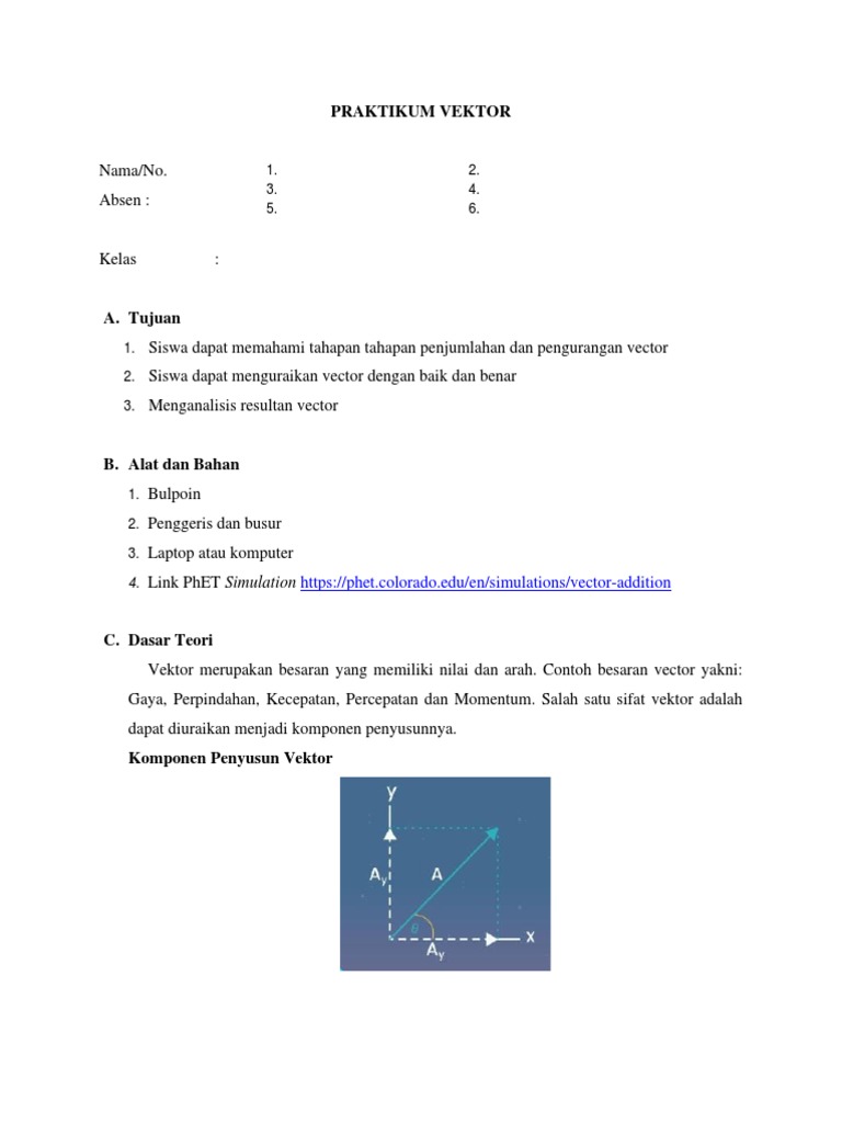 Modul Praktikum Phet Vektor | PDF