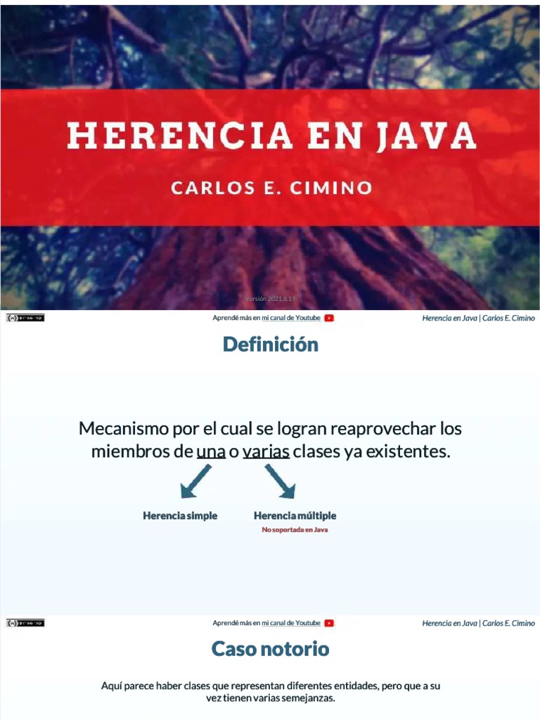 PDF Herencia en Java Carlos e Cimino Compress | PDF