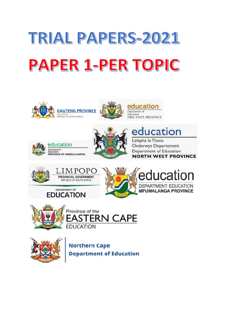 Paper 1 Trial Papers 2021 Per Topic Eng | PDF | Quadratic Equation ...