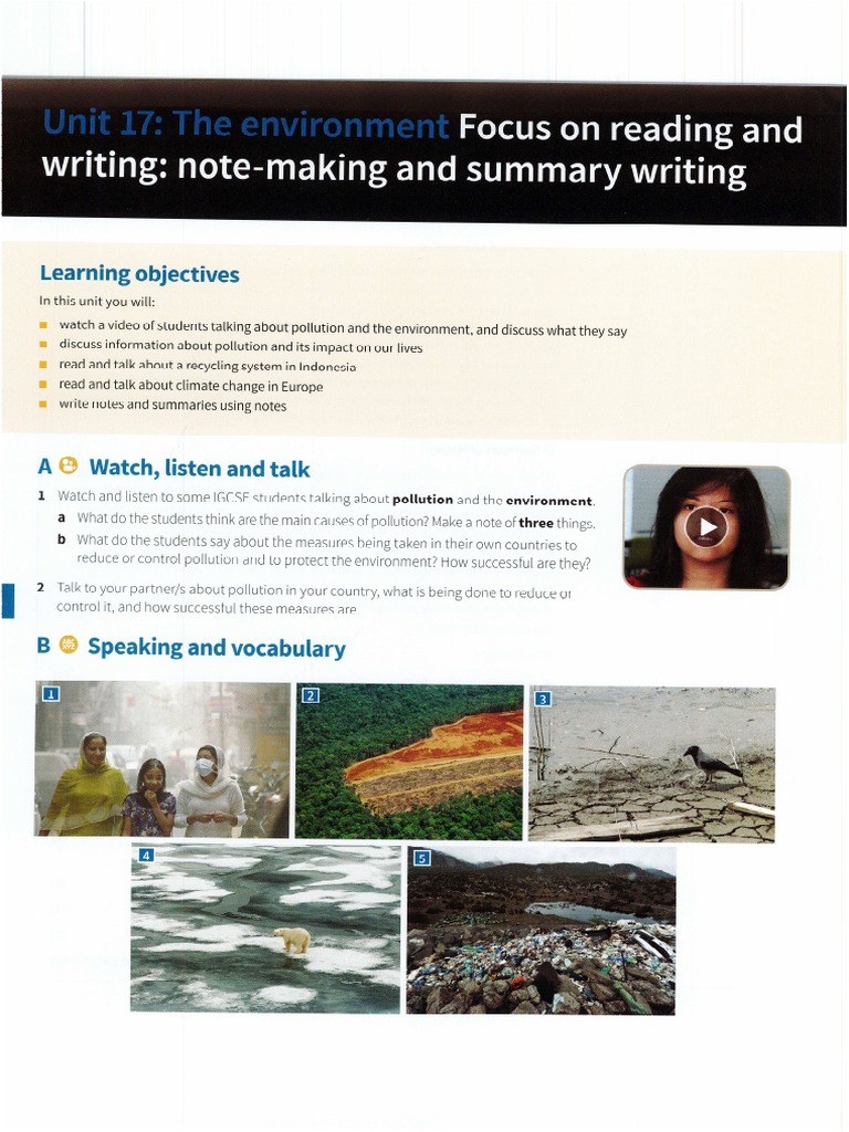 Igcse Esl Coursebook Unit 17 | PDF