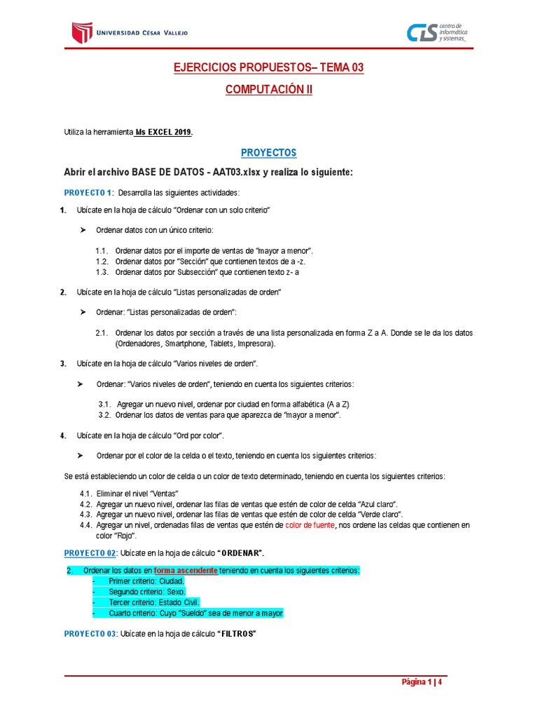 C2 - Re - Ejercicios Propuestos - T03 | PDF | Hoja de cálculo | Informática