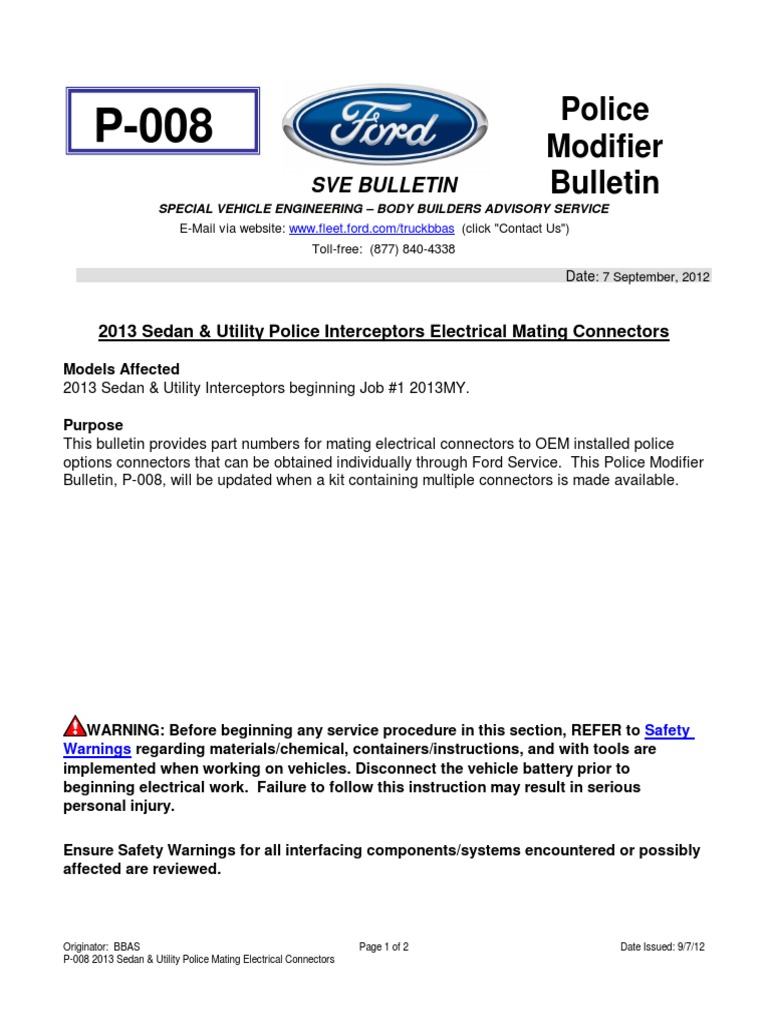 Police Modifier Bulletin | PDF