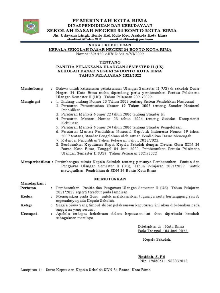 SK Ulangan Mid Semester | PDF