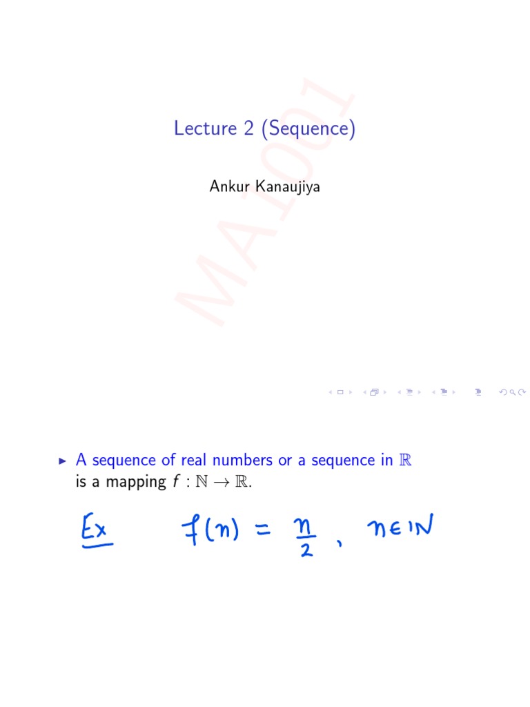 Lect-03 Sequence | PDF | Sequence | Limit (Mathematics) Lect-03 Sequence | PDF | Sequence | Limit (Mathematics)