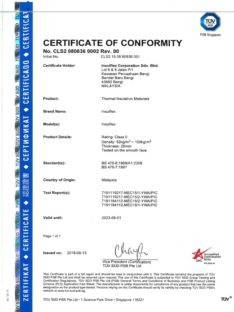 COC Class 0 Insulflex | PDF
