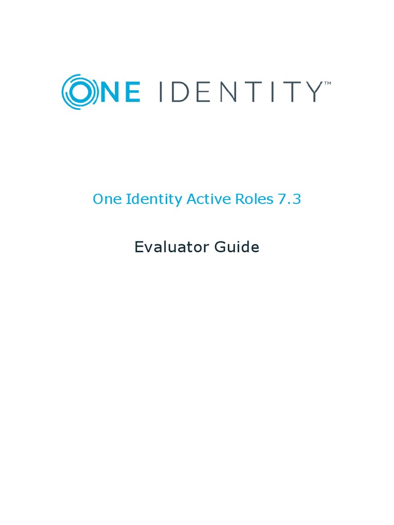 ActiveRoles 7.3 Evaluation Guide | PDF | Active Directory | World Wide Web