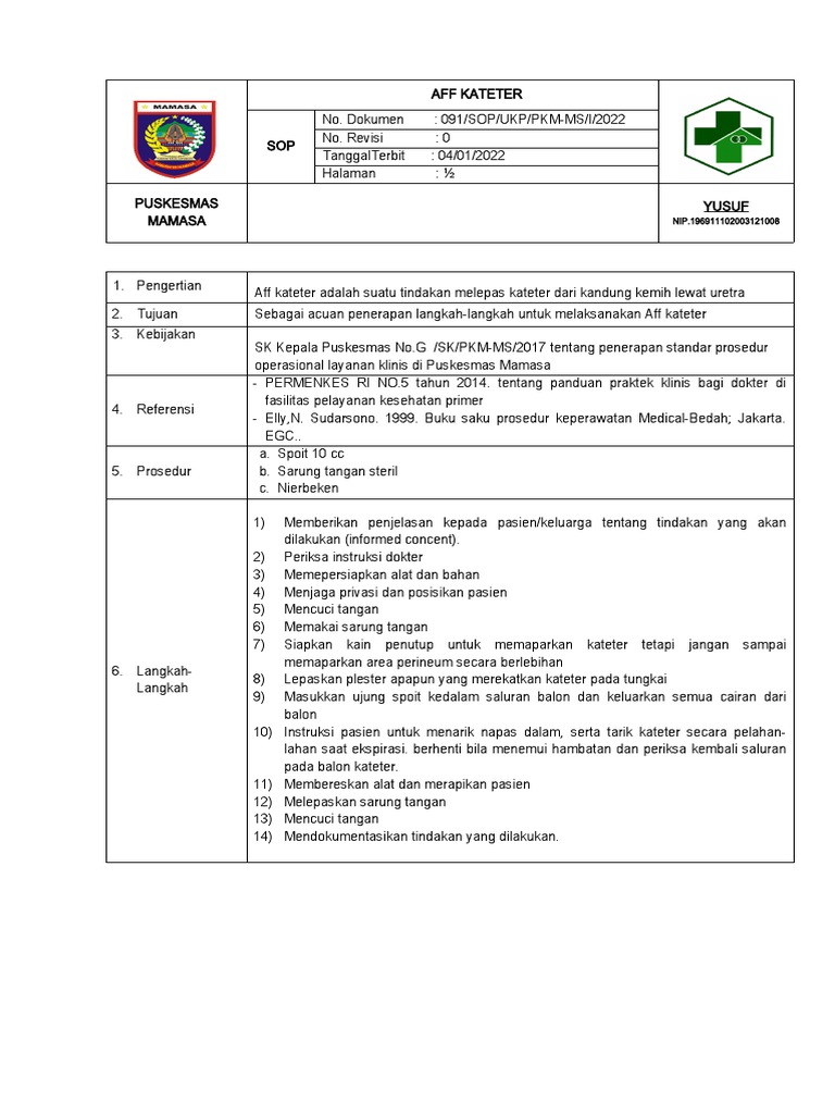 SOP Aff Kateter | PDF