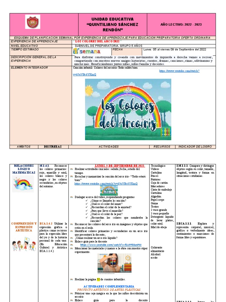 Actividades de Colores Primarios para Niños | PDF | Arco iris | Color