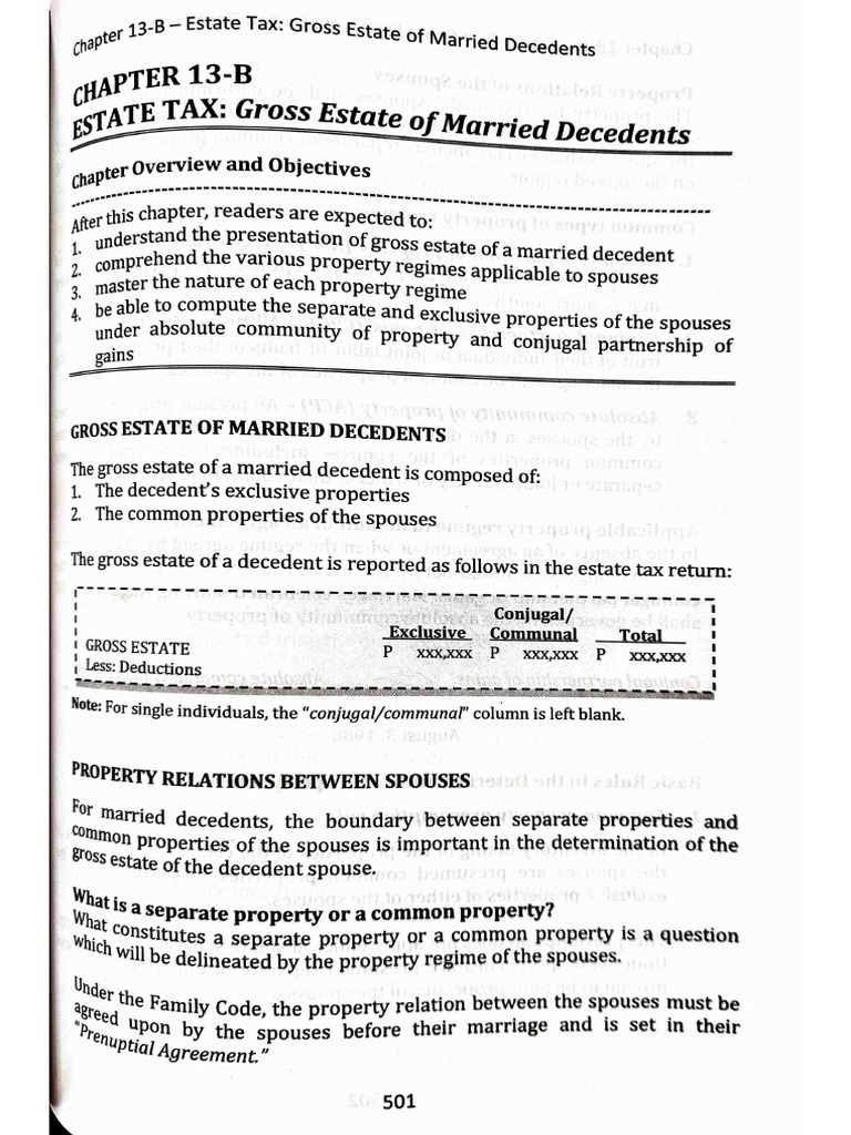 Chapter 13B Estate Tax | PDF