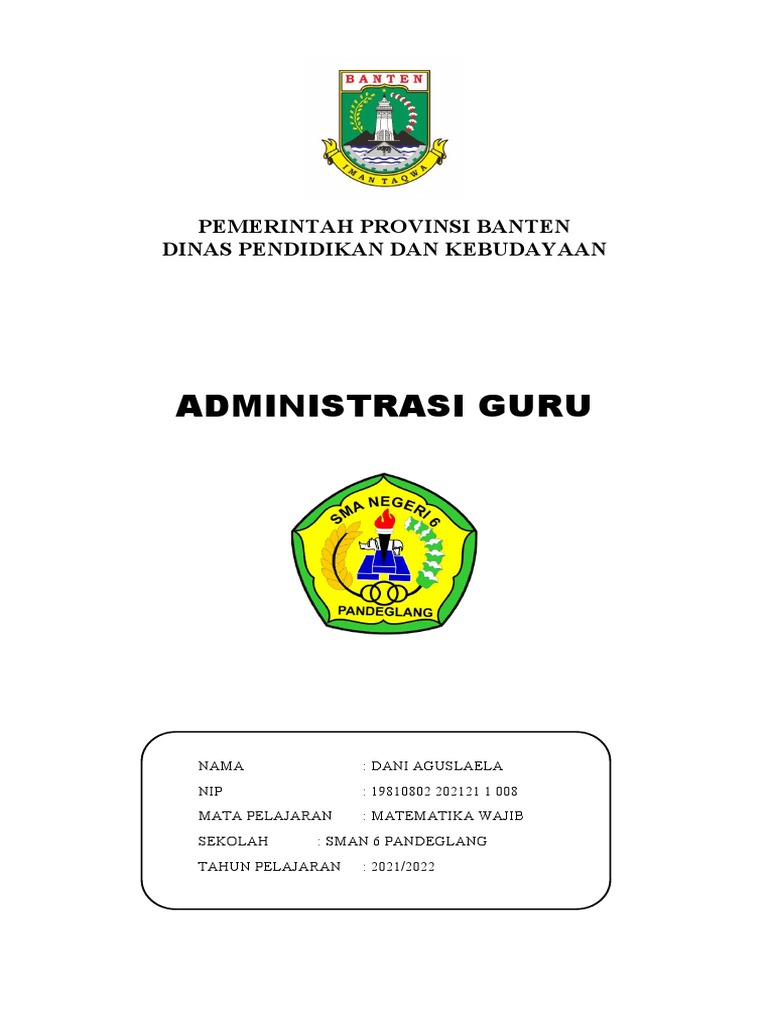 Cover Administrasi Guru | PDF