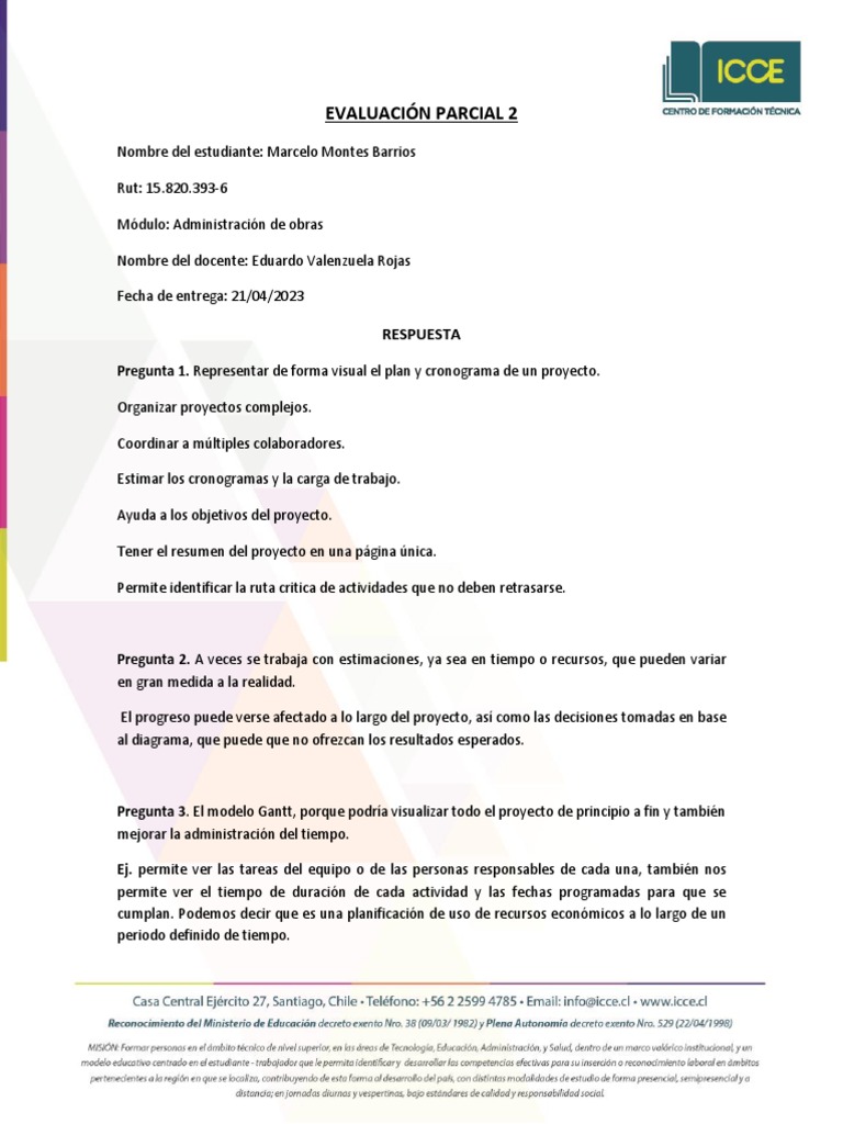 Evaluación Parcial 2 | PDF