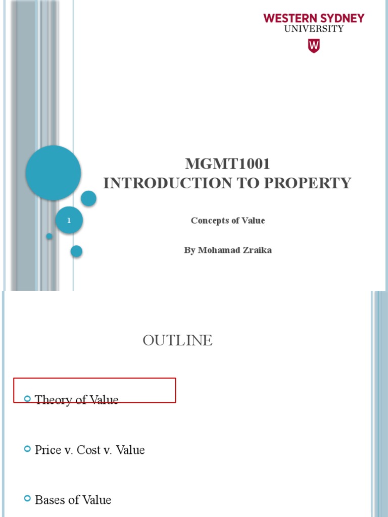 01-PPT-Week 2-Concepts of Value | PDF | Value (Economics) | Prices