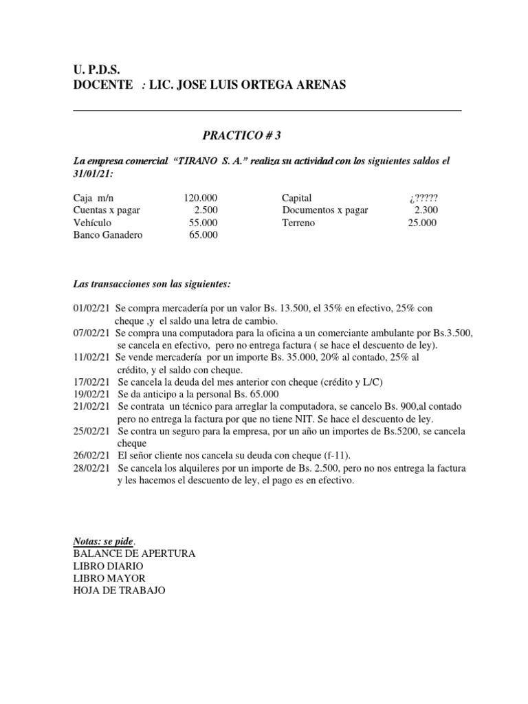 Ejercicio Practico #3 | PDF