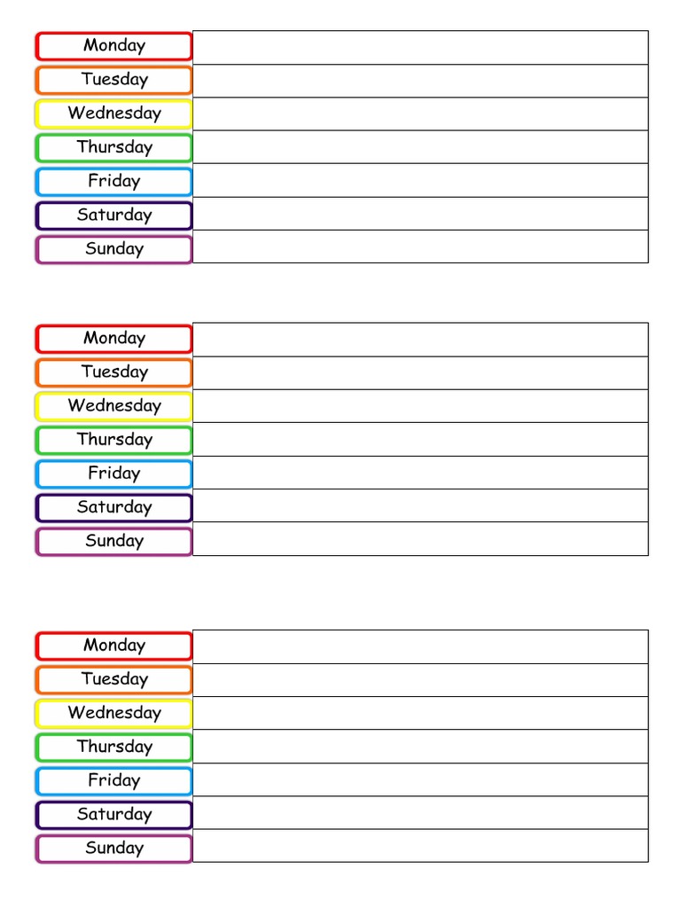 weekly schedule | PDF