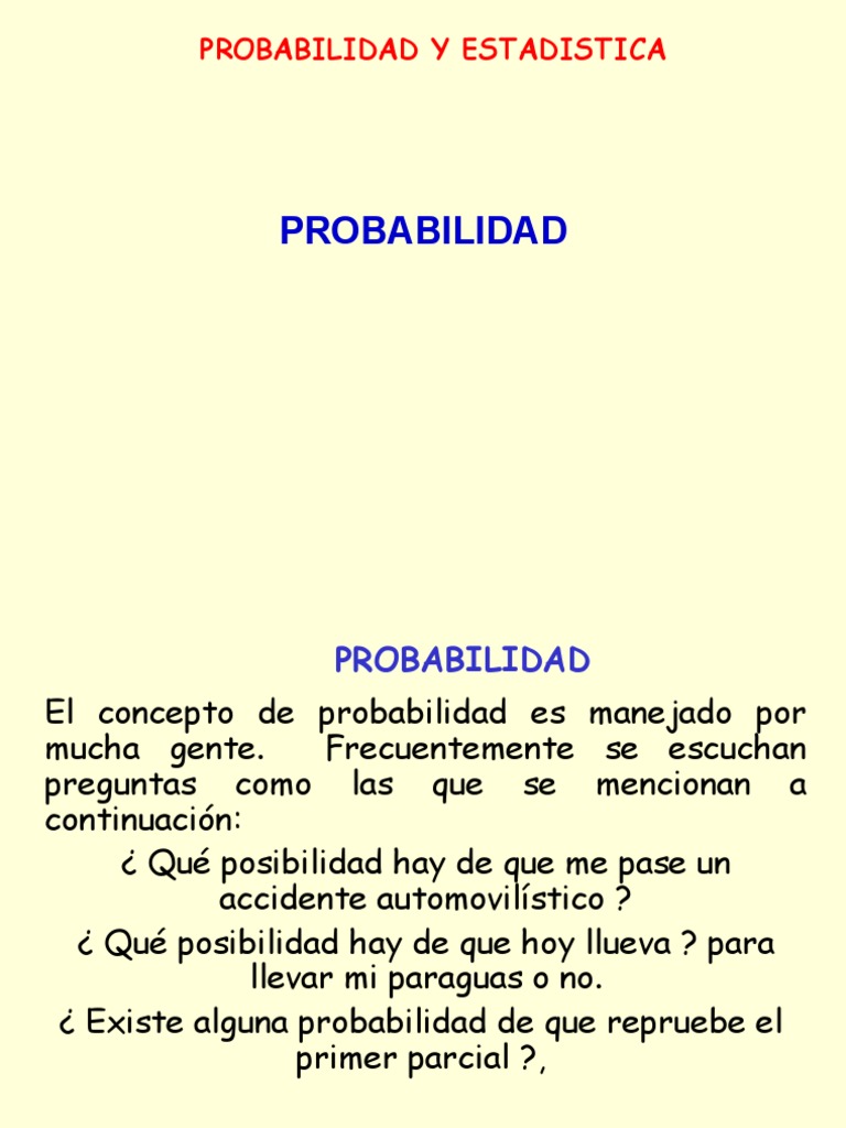 1 Probabilidad CORREGIDA | PDF | Probabilidad | Probabilidades y estadísticas