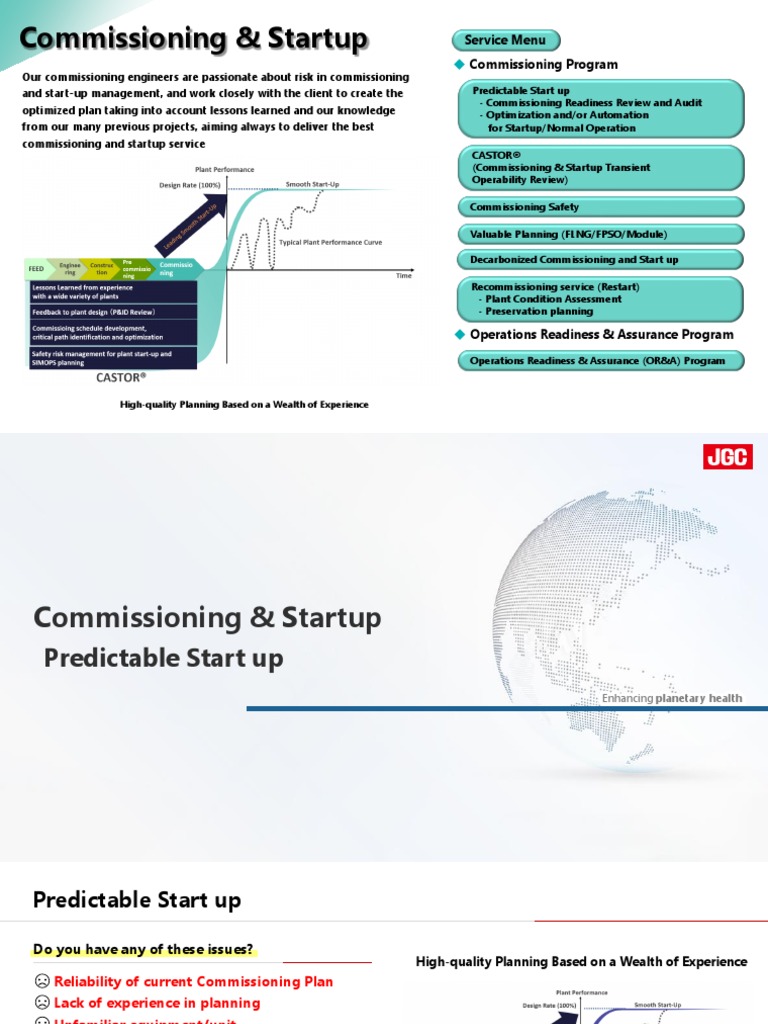 Commissioning & StartUp Directory by JGC | PDF | Startup Company ...
