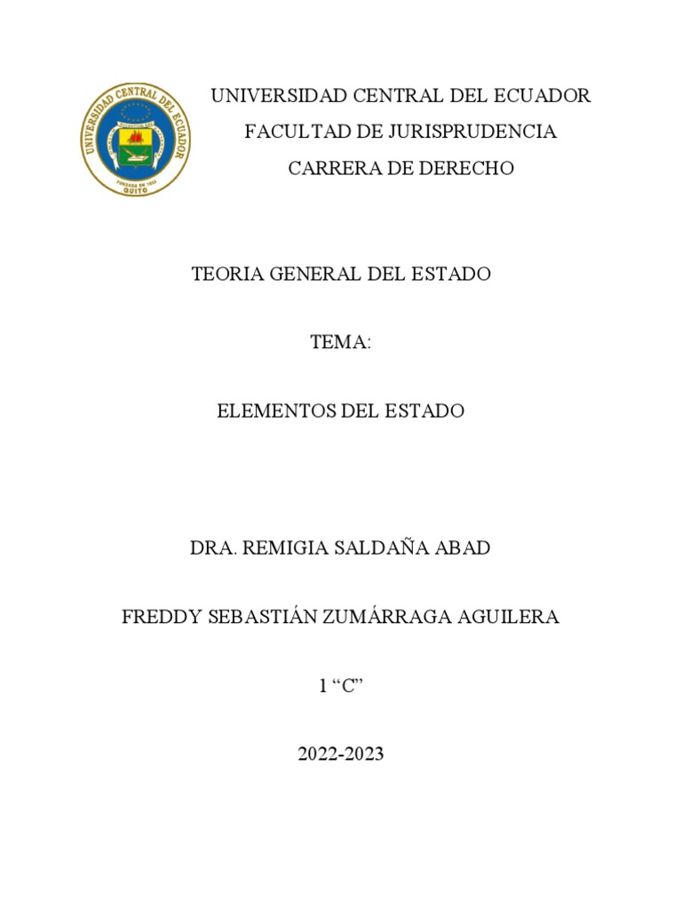 Elementos Del Estado | PDF | Ecuador