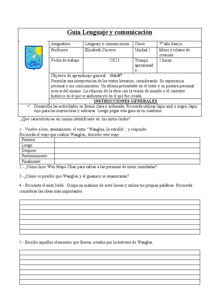 Mitos y Relatos 7° | PDF