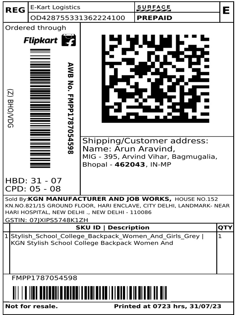 Flipkart Labels 31 Jul 2023 07 23 | PDF | Invoice | Sales