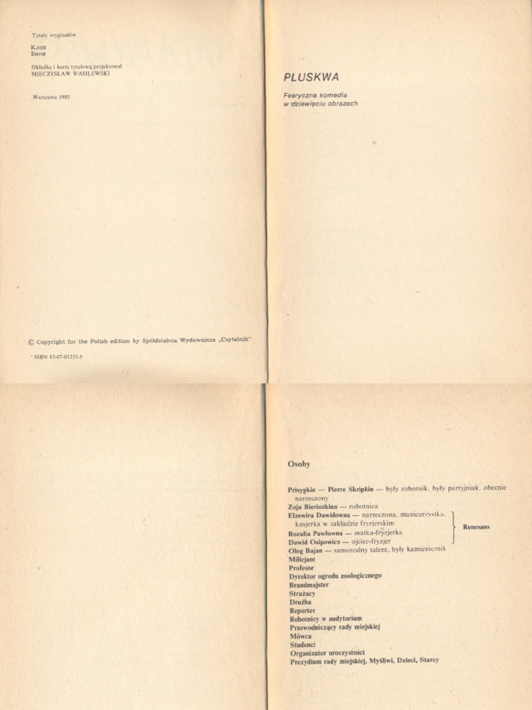 Władimir Majakowski - Pluskwa | PDF