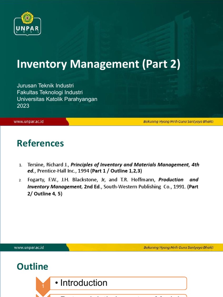 W3 - Inventory Management Part 2 (Pendek 2022 2023) | PDF | Standard Deviation | Business
