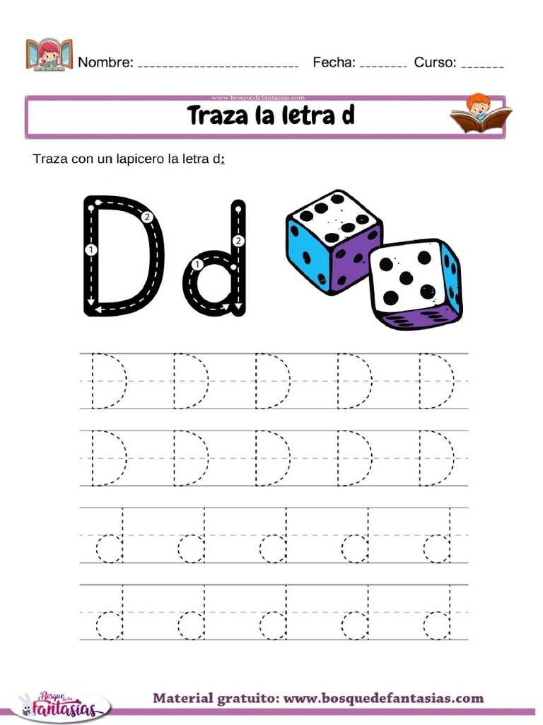 Ejercicios de Palabras Con La Letra D | PDF