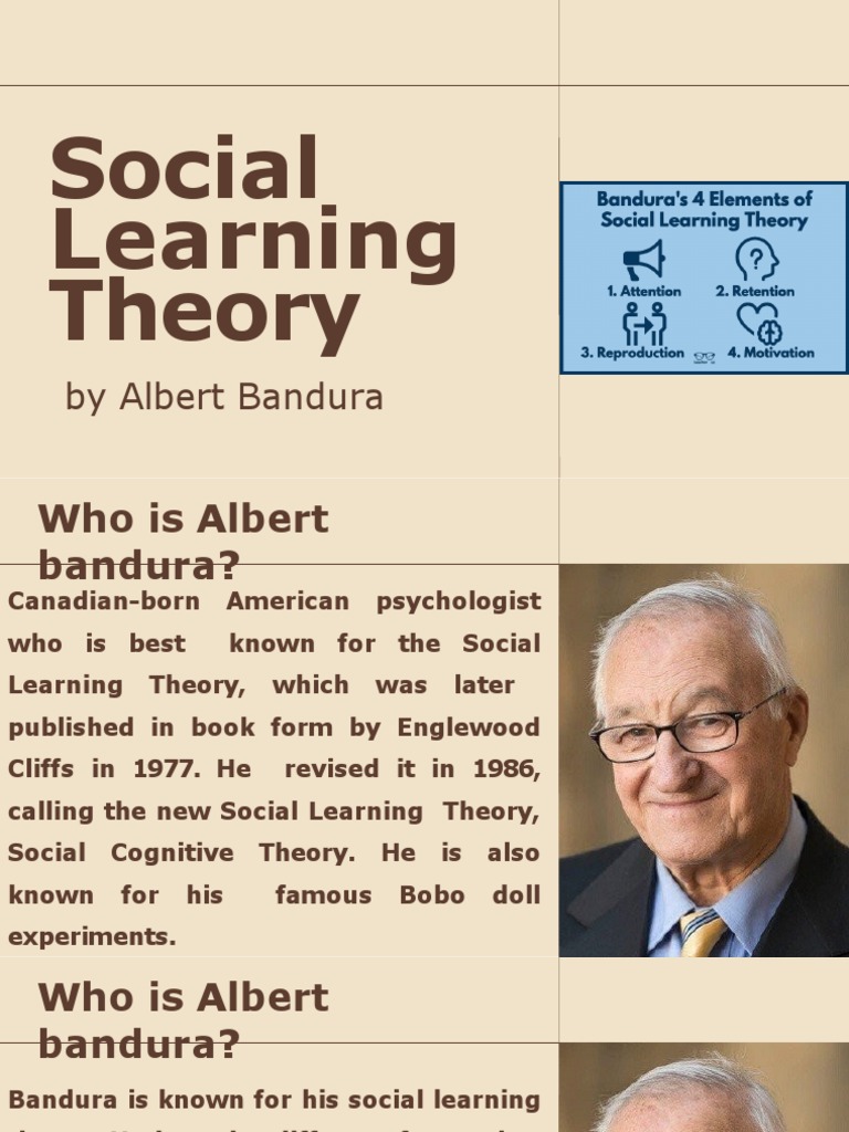 Albert Bandura's Social Learning Theory | PDF | Cognition | Psychological Theories