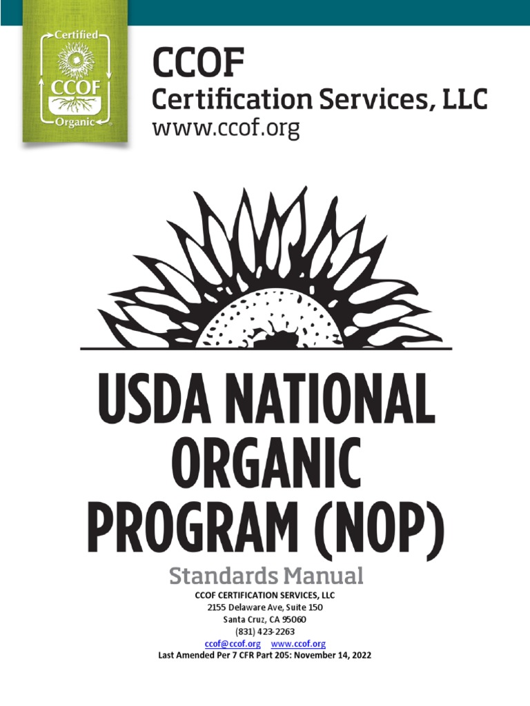 USDA Organic Program Standards Guide | PDF | Agriculture | Organic Farming