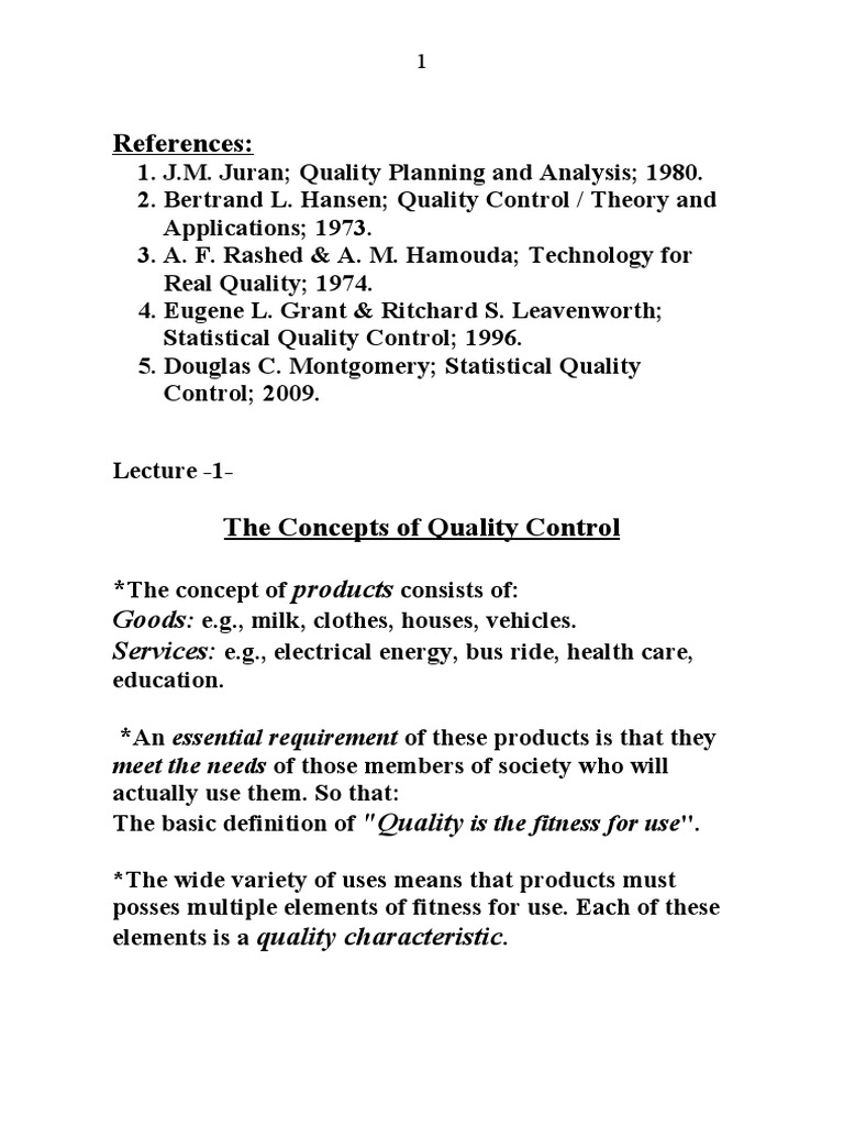 The Conceptsof Quality Control | PDF | Quality Assurance | Specification (Technical Standard)