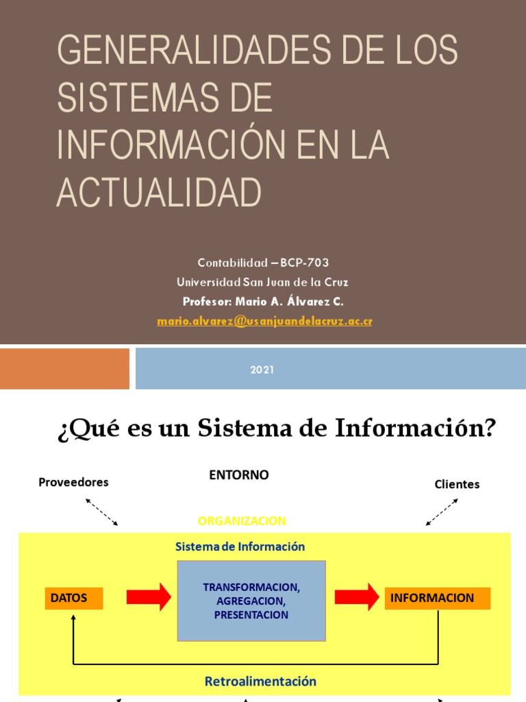Tema 1 - Generalidades de Los Sistemas de Información en La Actualidad ... Tema 1 - Generalidades de Los Sistemas de Información en La Actualidad ...