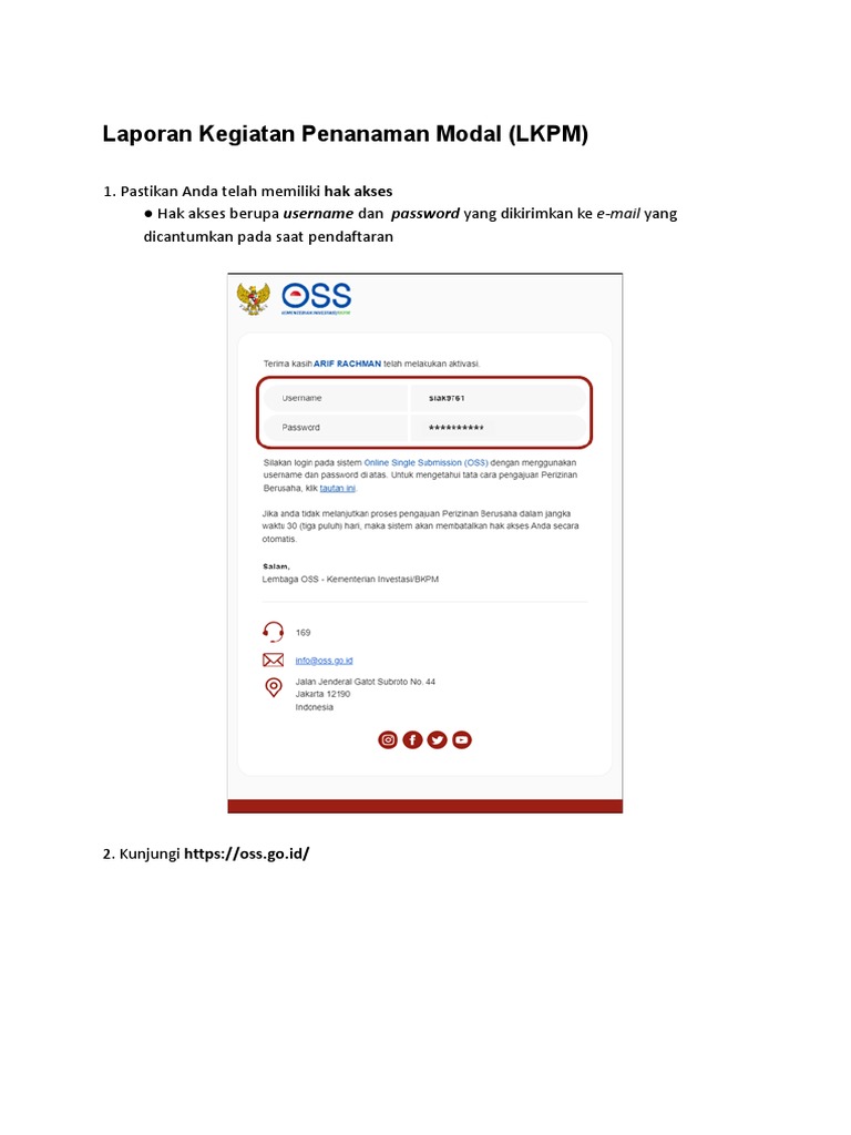 Laporan Kegiatan Penanaman Modal (LKPM) | PDF
