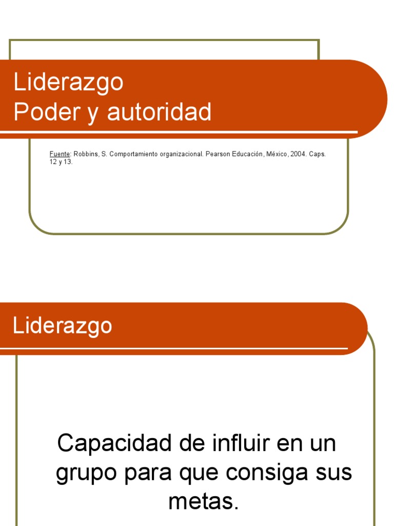 Liderazgo, Poder y Autoridad | PDF | Liderazgo | Ciencia cognitiva