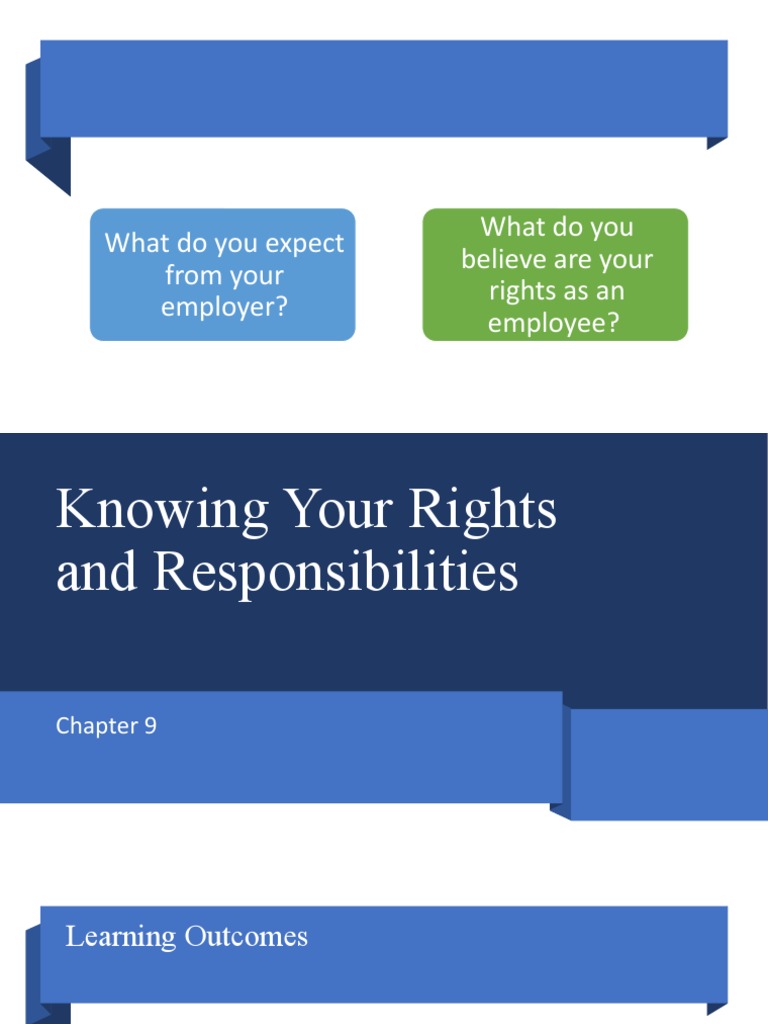 Chapter 9 - Knowing Your Rights and Responsibilities | PDF | Employment | Disciplines