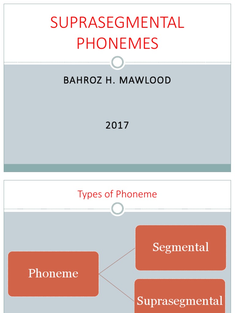 Suprasegmental Phonemes Guide | PDF | Tone (Linguistics) | Phoneme