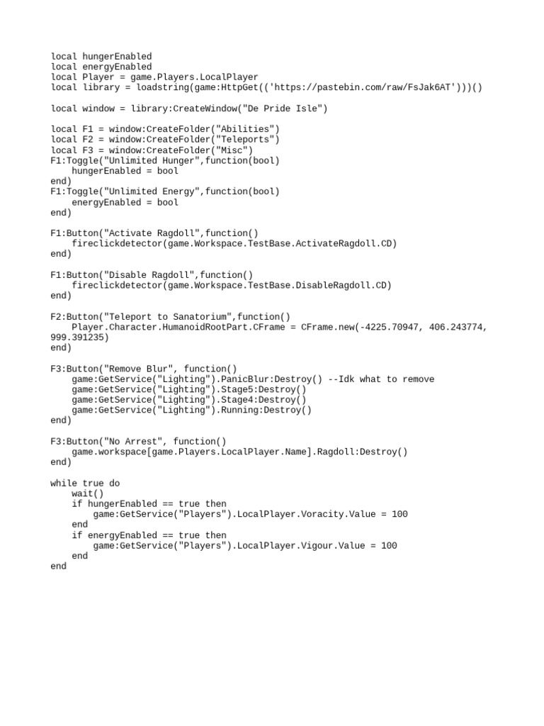Roblox Script: Unlimited Abilities | PDF | Computers