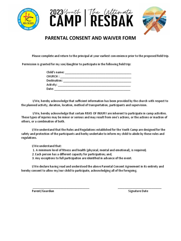 PARENT-CONSENT-FORM-CAMP-2023 | PDF