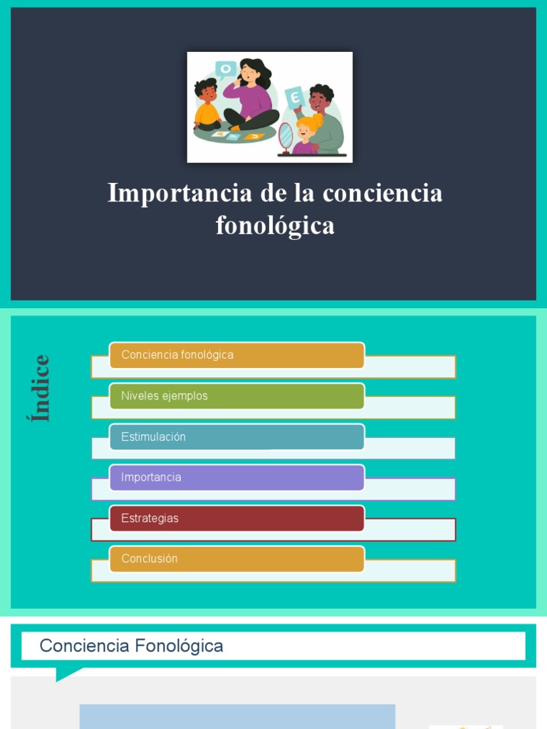 Importancia de La Conciencia Fonológica | PDF | Sílaba | Palabra
