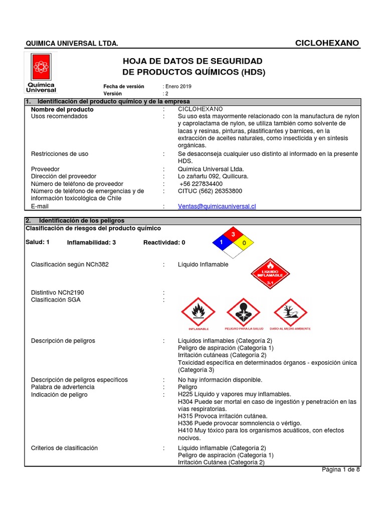 Ciclohexano 2019 | PDF