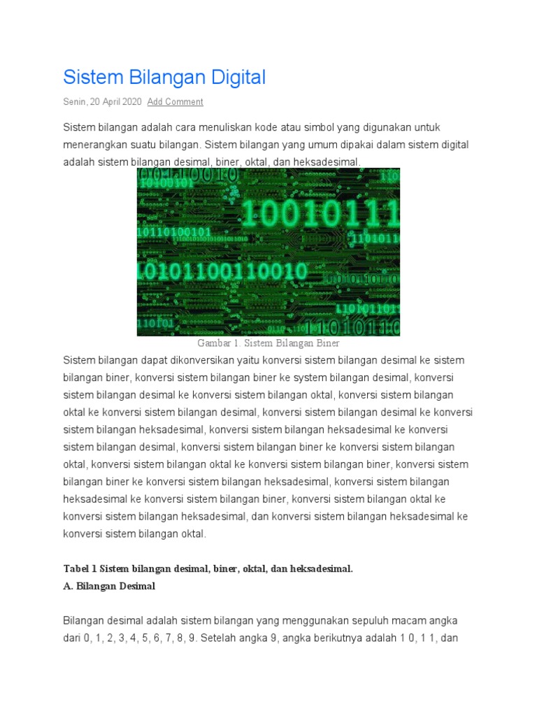 Sistem Bilangan Digital | PDF