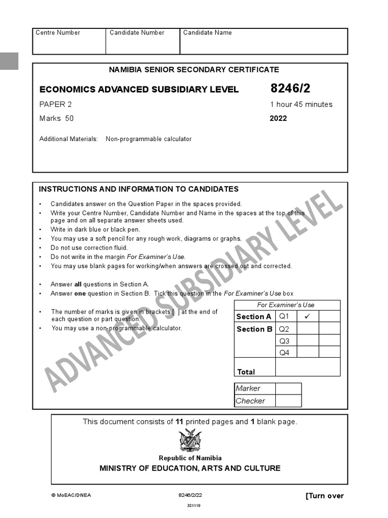 NSSCAS - Economics Paper 2 8246-2 - First Proof 11.04.2022 | PDF