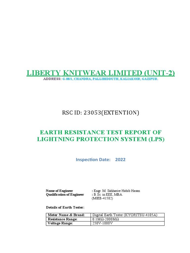 LPS Earth Test Report of Liberty Knitwear LTD 30.10.2022.docx222 | PDF ...