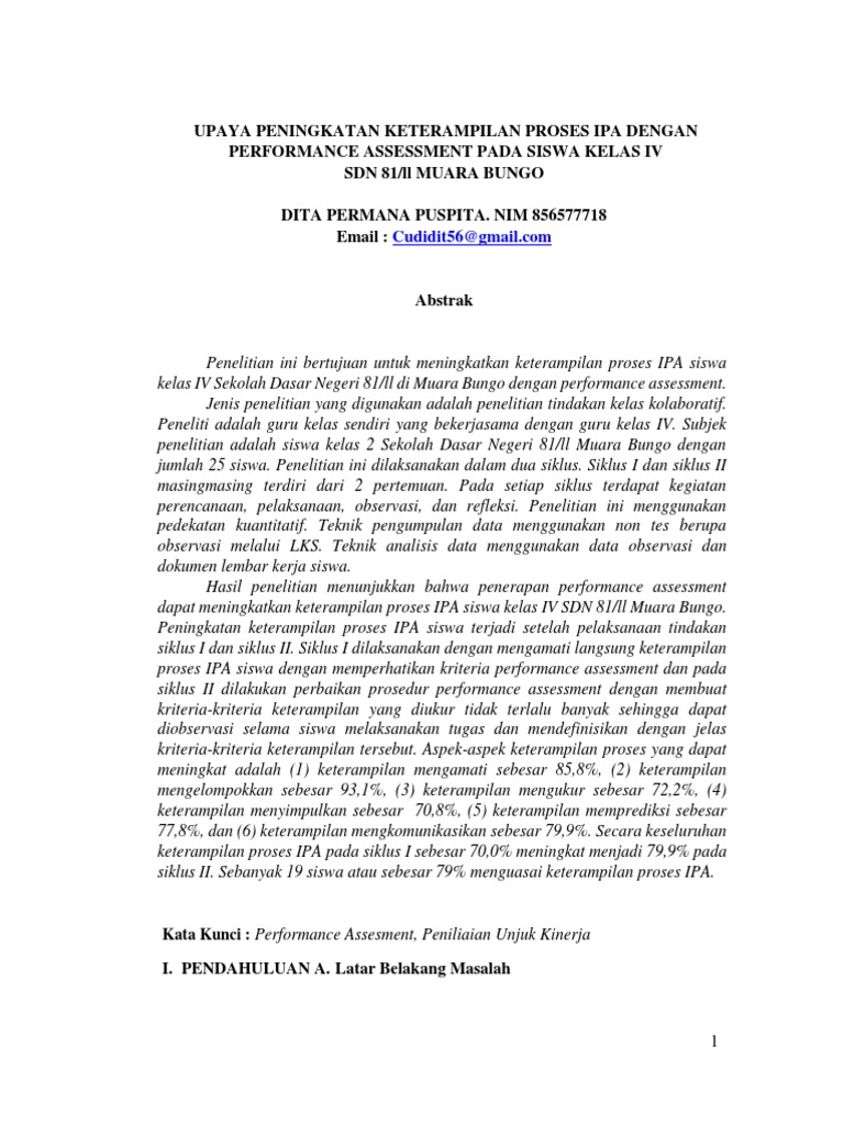 Contoh Karya Ilmiah | PDF