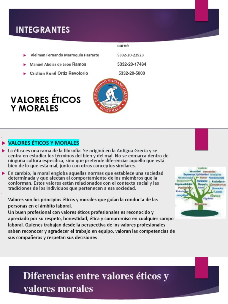 Valores Eticos y Morales | PDF | Moralidad | Tolerancia